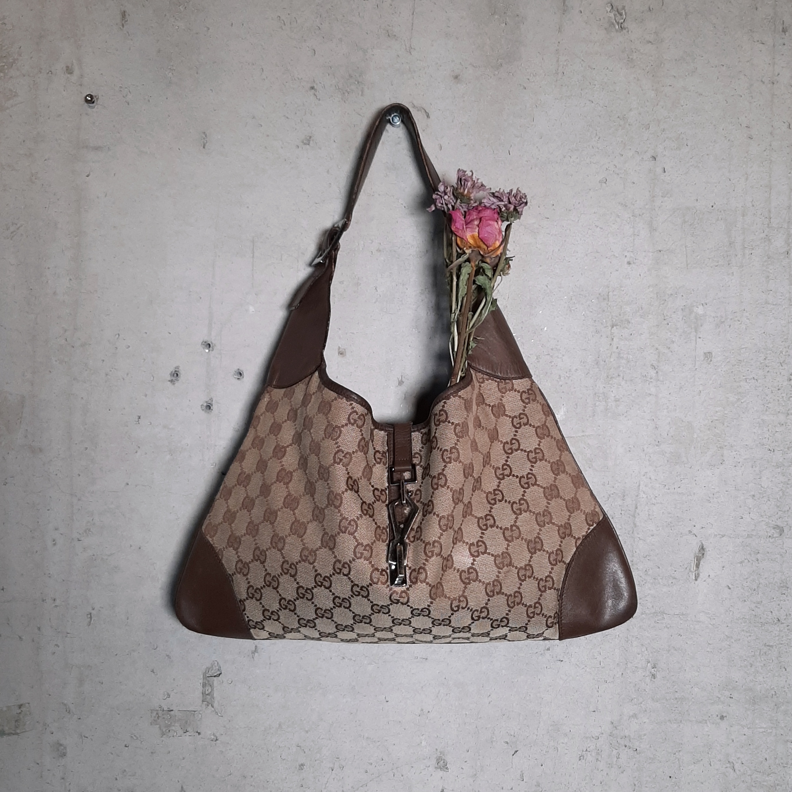 Gucci Jackie Monogram canvas taska - Attikk