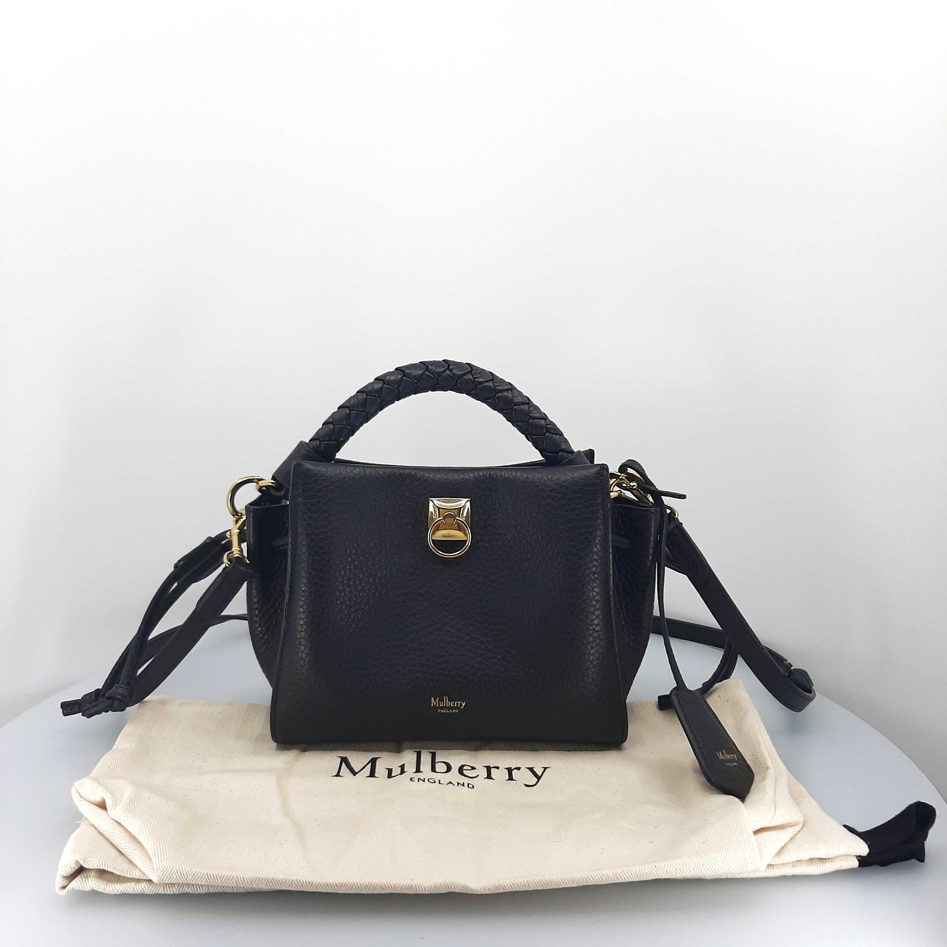 Mulberry Mini Iris svört leðurtaska - Attikk